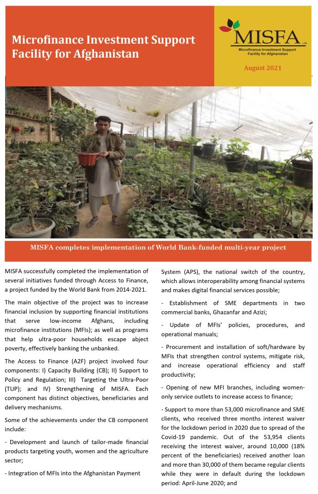 Publications – Microfinance Investment Support Facility for Afghanstan