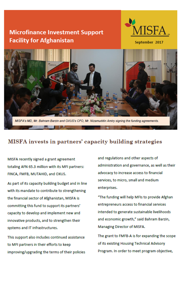 Publications – Microfinance Investment Support Facility for Afghanstan